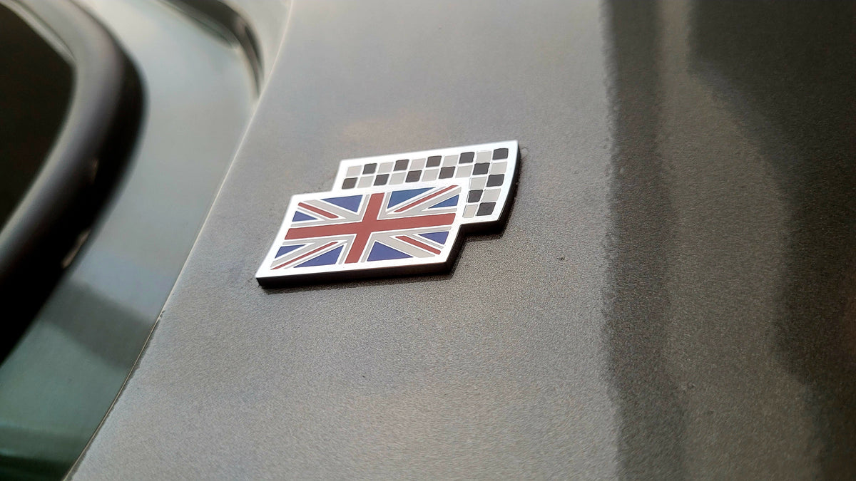 Genuine MG Rover Union/ Chequered Flag Badge DAG000070MMM - Self Adhes ...